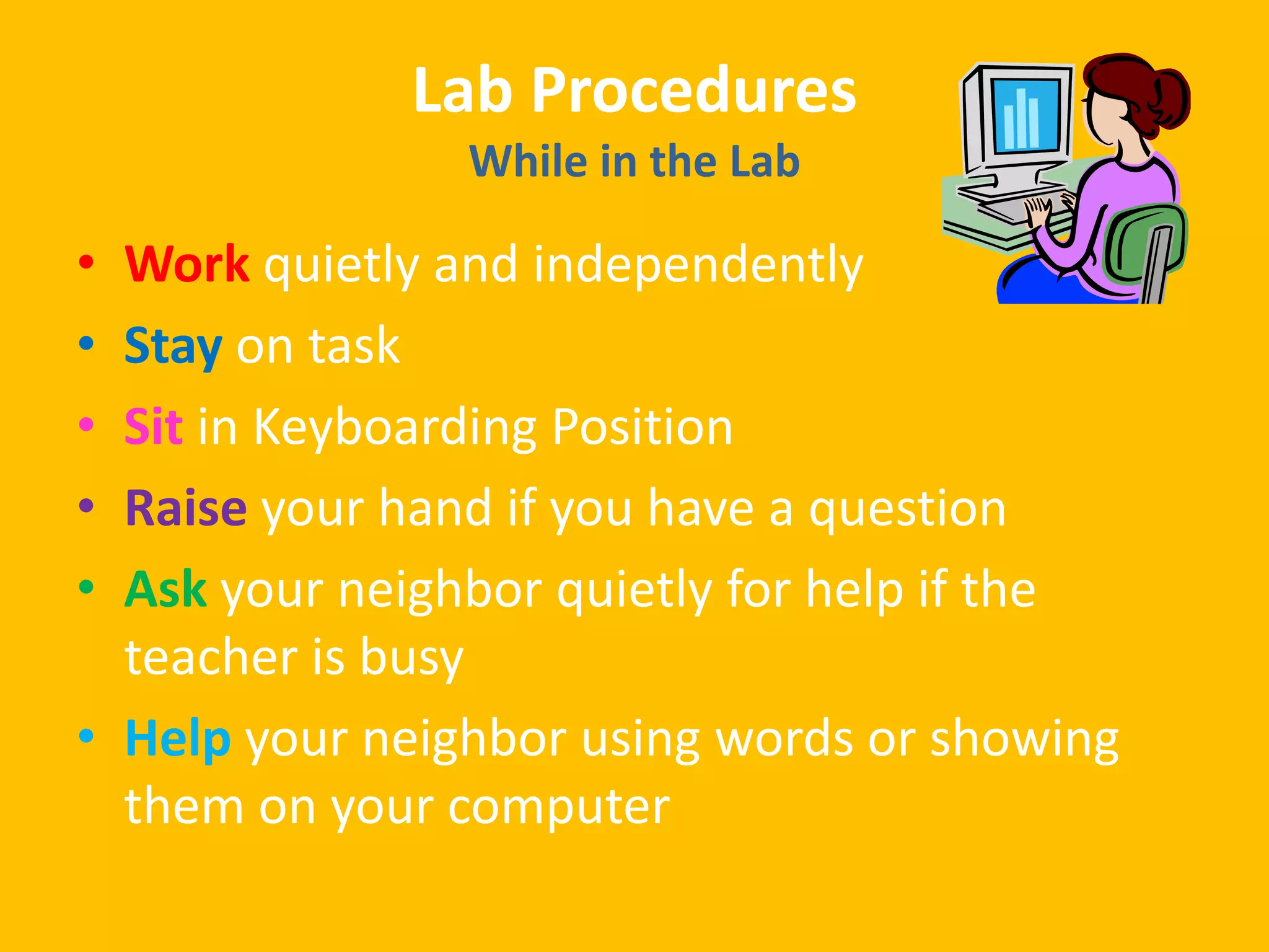 Computer Lab Expectations and Procedures | PPTX | Computer Peripherals ...