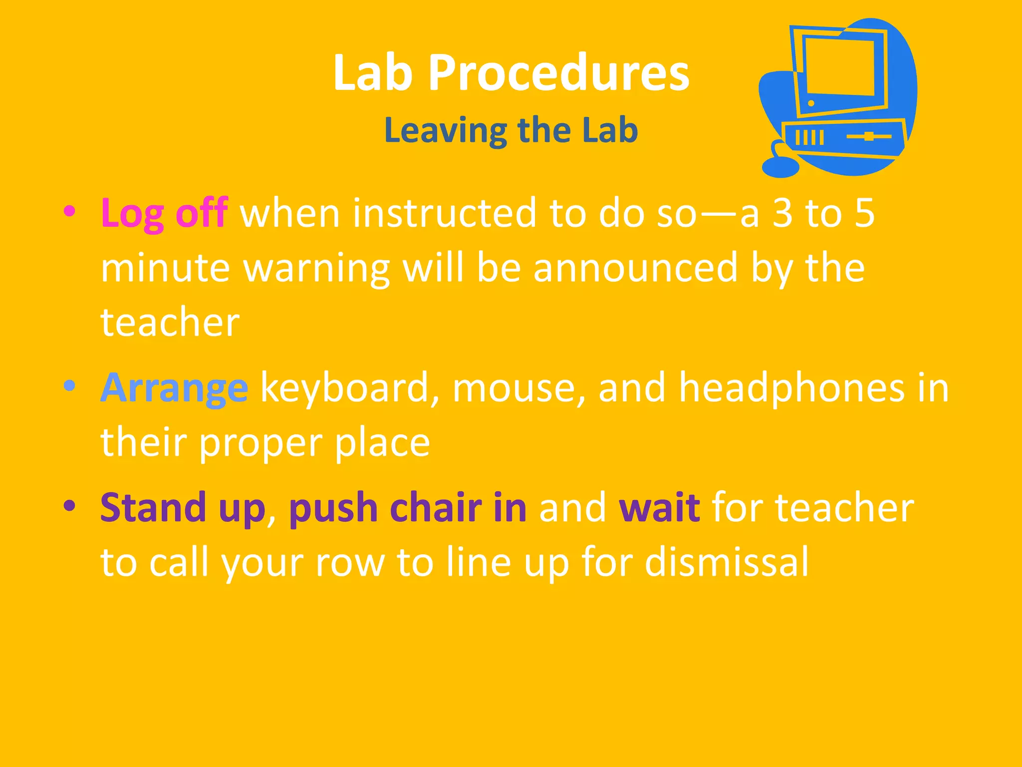 Computer Lab Expectations and Procedures | PPTX | Computer Peripherals ...