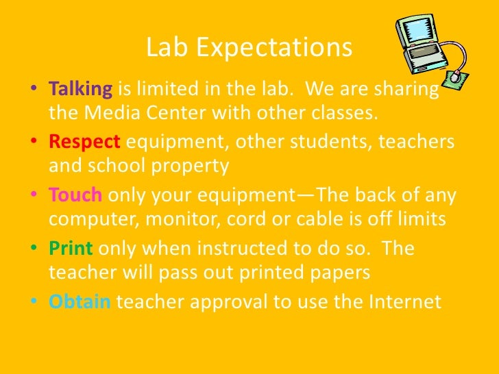 Computer Lab Expectations and Procedures