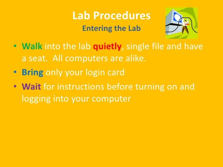 Computer Lab Expectations and Procedures