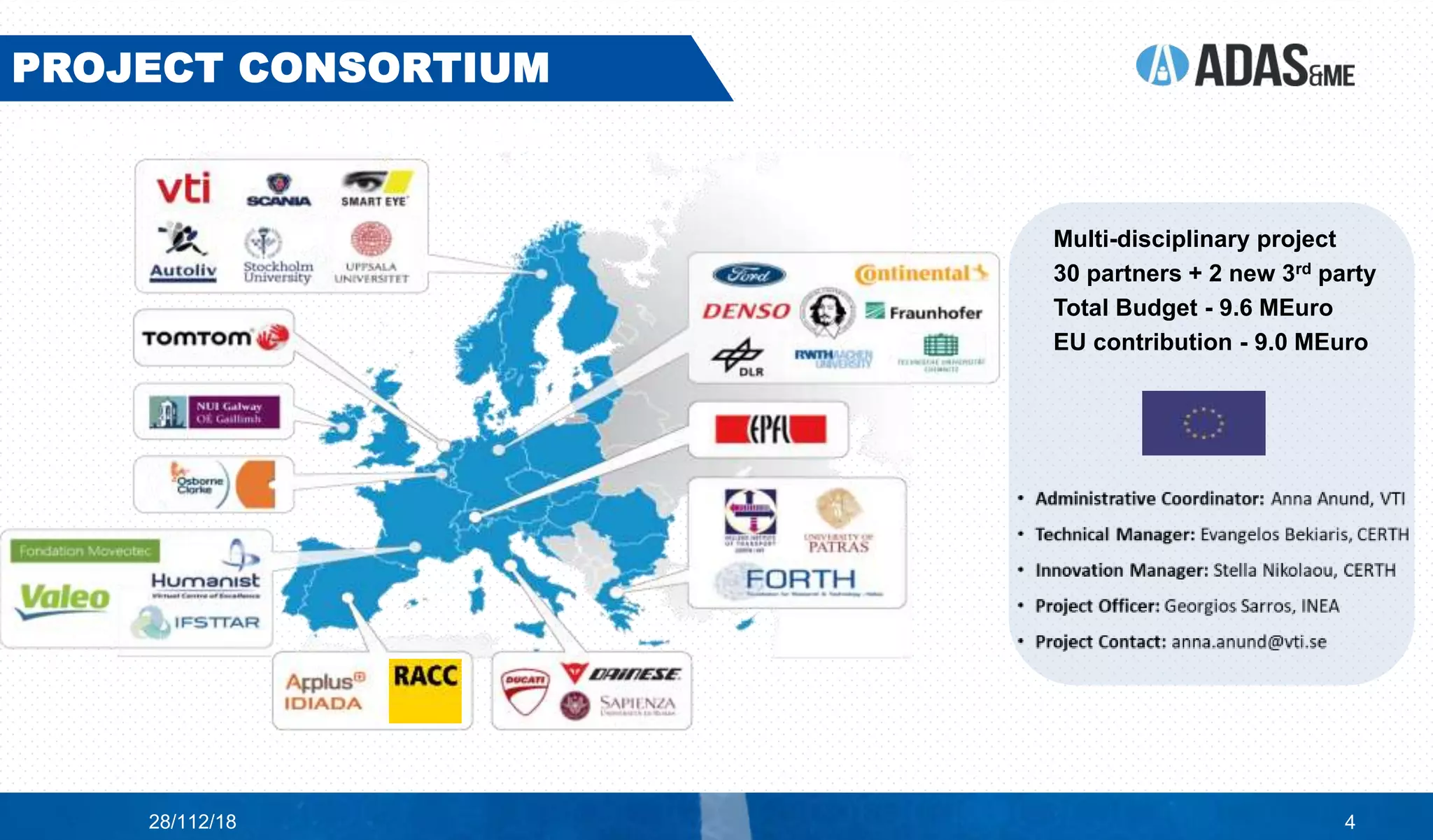 ADAS&ME Presentation - H2020 ERTRAC | PPTX