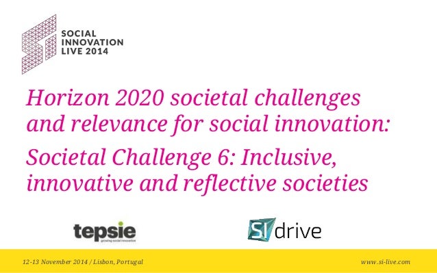 SI LIVE Research Session - H2020 Societal Challenges