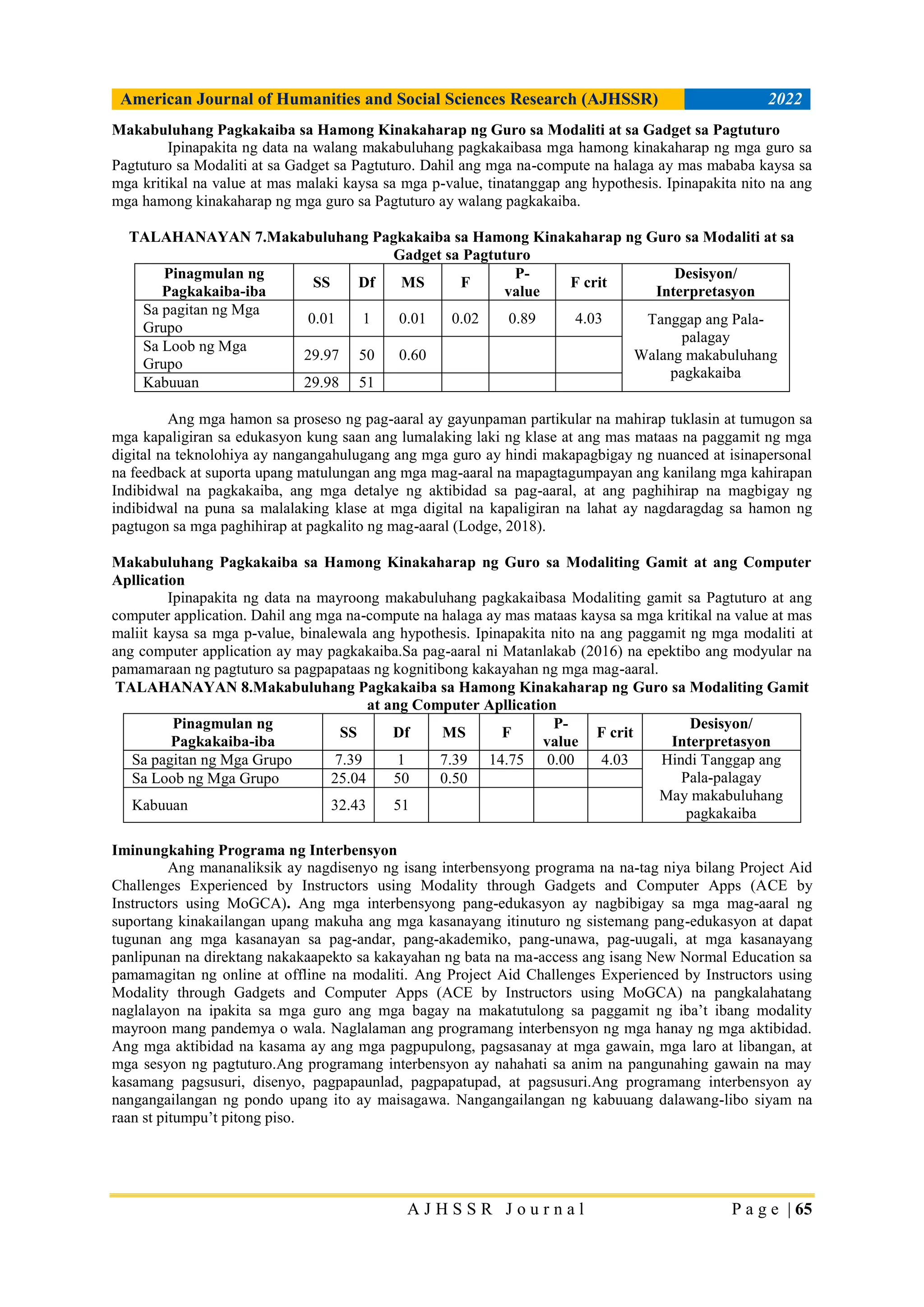 MGA HAMON SA PAGTUTURO NG MGA GURO SA ASIGNATURANG FILIPINO SA PANAHON ...