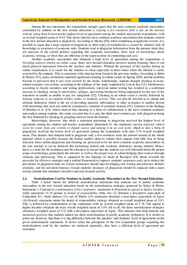 Academic Integrity in the New Normal Education: Perceptions of the ...