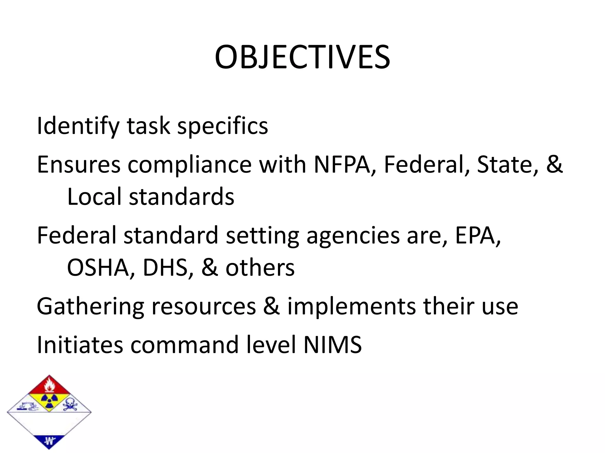 HAZMAT ON SCENE INCIDENT COMMAND | PPT