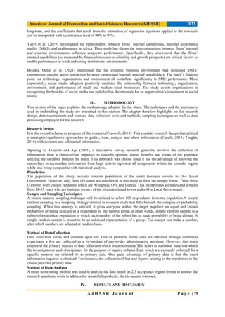 DETERMINANTS OF SMALL BUSINESS PERFORMANCE IN OYE LOCAL GOVERNMENT, EKITI STATE, NIGERIA | PDF ...