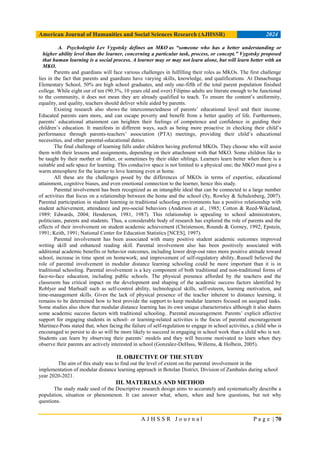 Parental Involvement in The Implementation of Modular Distance Learning ...