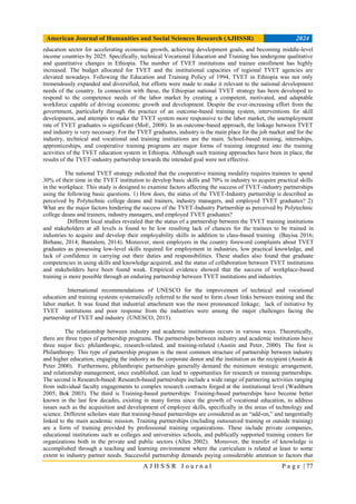 Exploring Factors Affecting the Success of TVET-Industry Partnership: A ...
