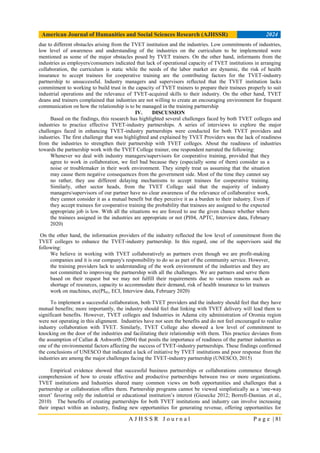 Exploring Factors Affecting the Success of TVET-Industry Partnership: A ...