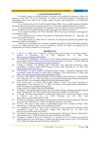 The Lived Experiences of victims of Pyramiding schemes | PDF