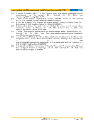 The Lived Experiences of victims of Pyramiding schemes | PDF