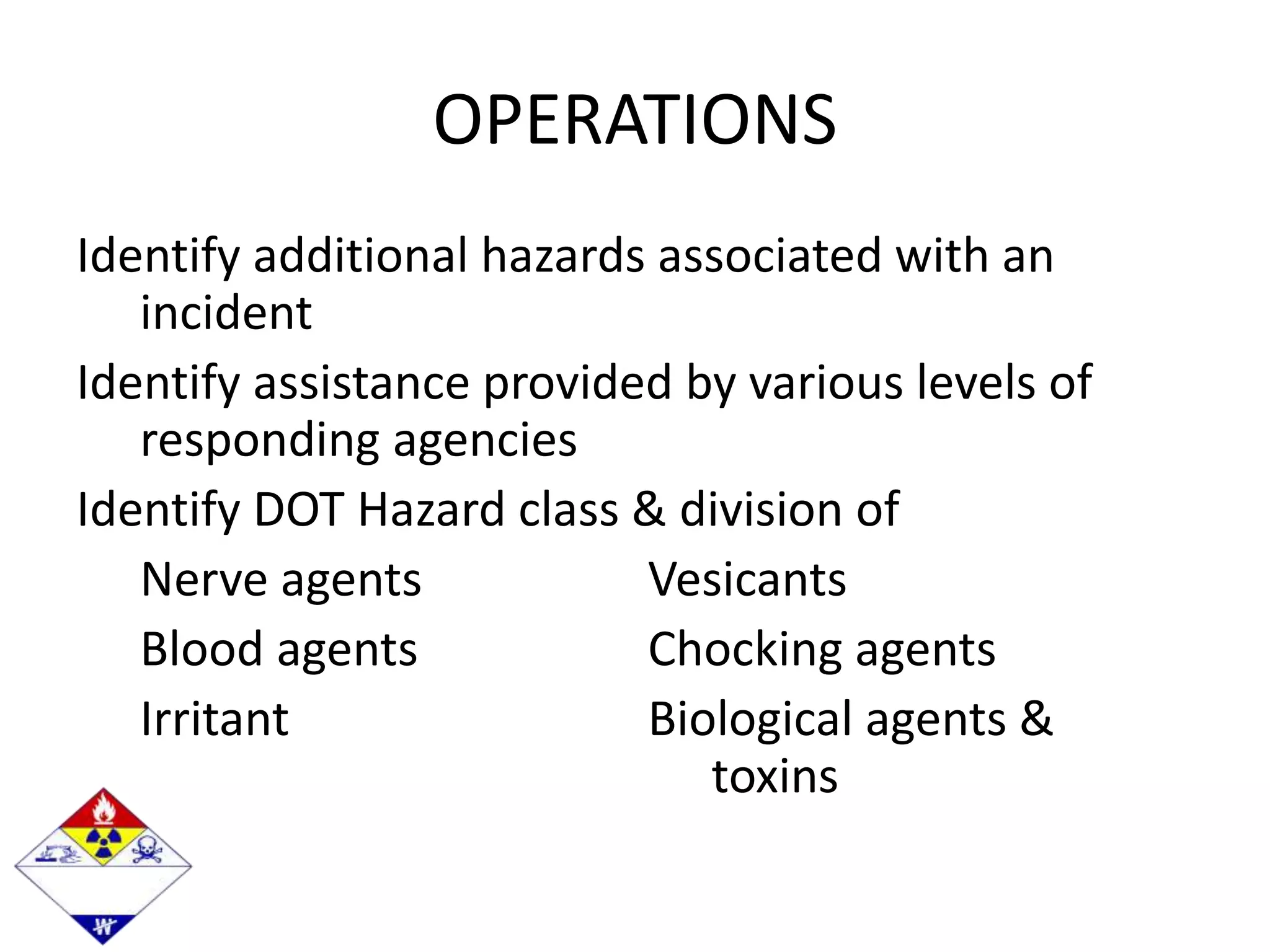 PREVIEW OF HAZMAT FIRST RESPONDER/FIRST RECEIVER OPERATIONS POWERPOINT ...