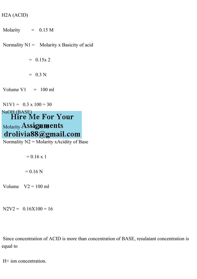 H2A (ACID) Molarity = 0.15 M Normality N1 = Mo.pdf
