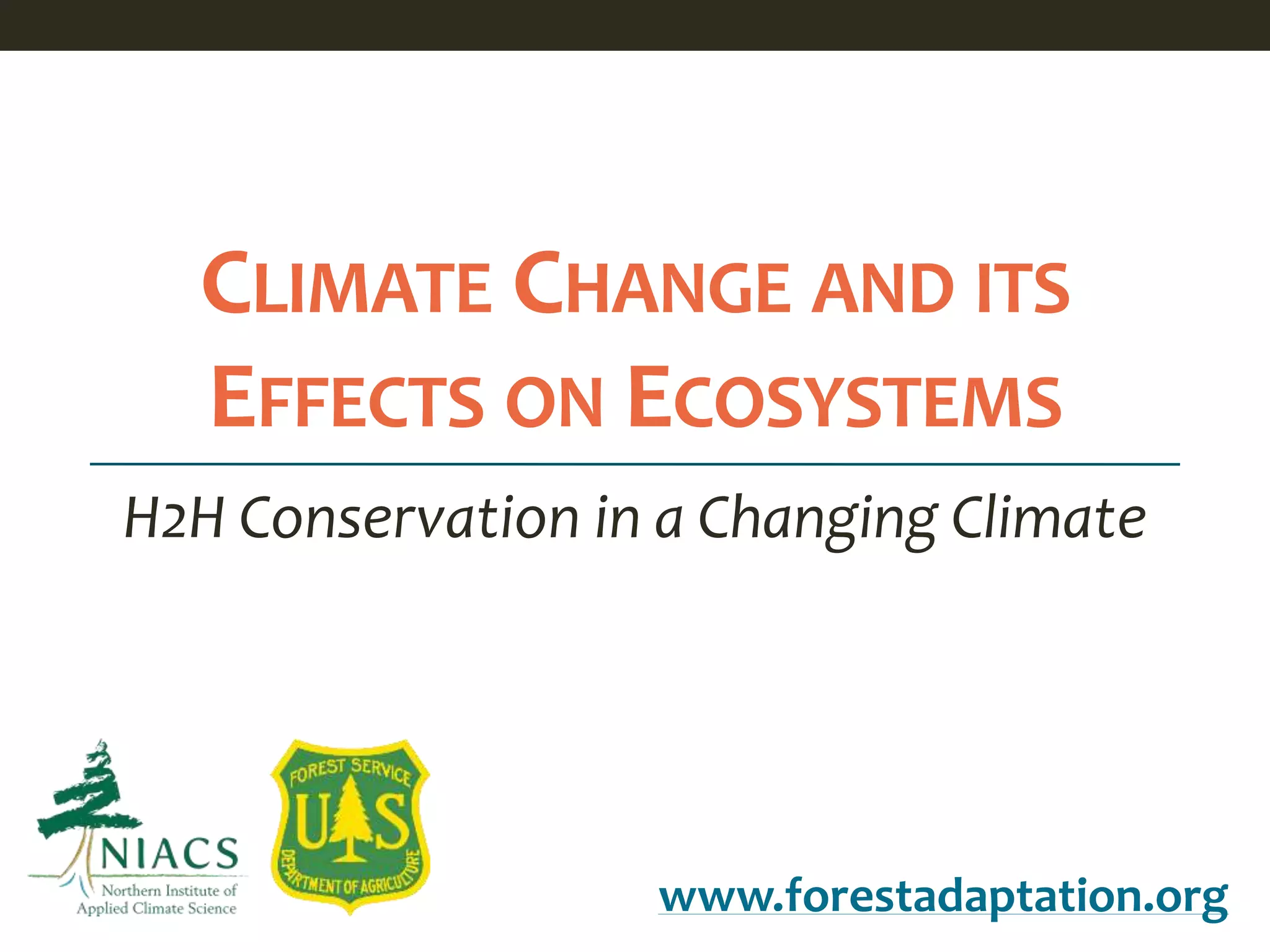 Climate Change and its Effects on Ecosystems | PDF