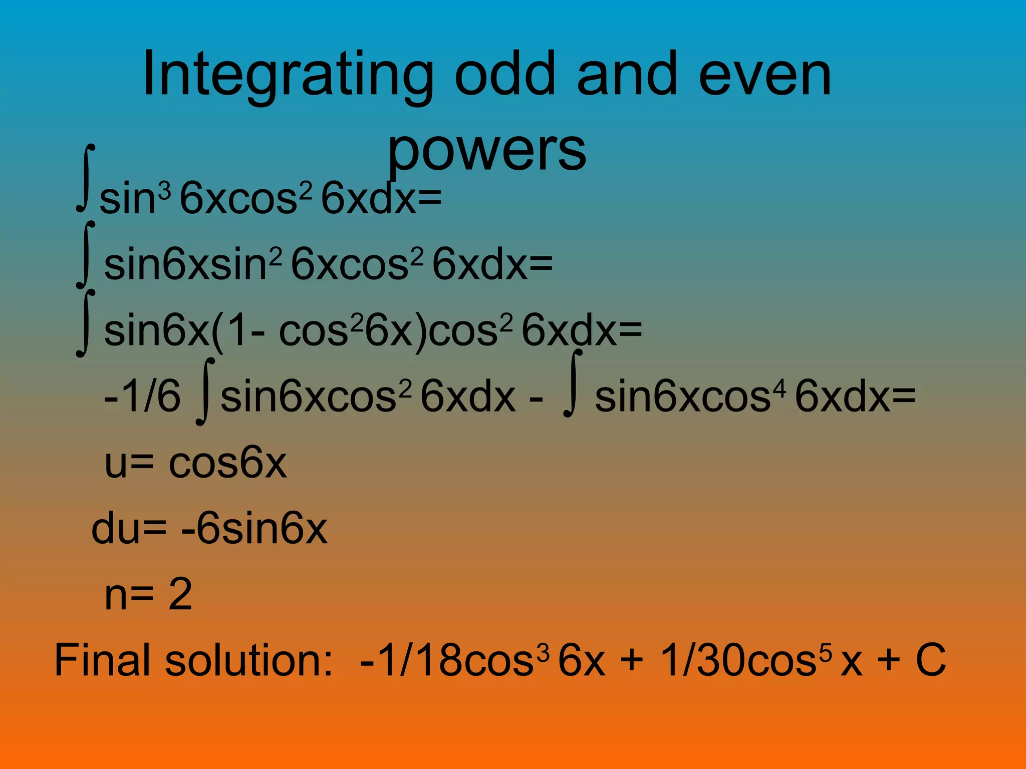 Integration and its basic rules and function. | PPT