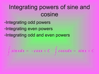Integration and its basic rules and function. | PPT