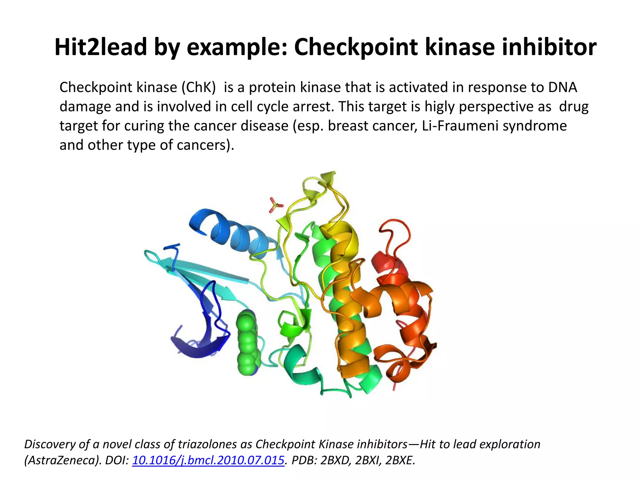 Hit2Lead by example: checkpoint kinase inhibitors | PDF
