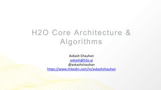 H2O Core Introduction | PPT