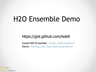 Intro to H2O Machine Learning in R at Santa Clara University | PPT