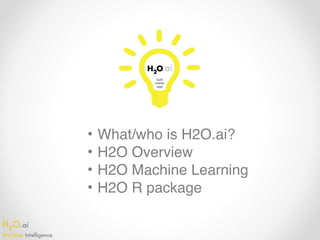 Intro to H2O Machine Learning in R at Santa Clara University | PPT
