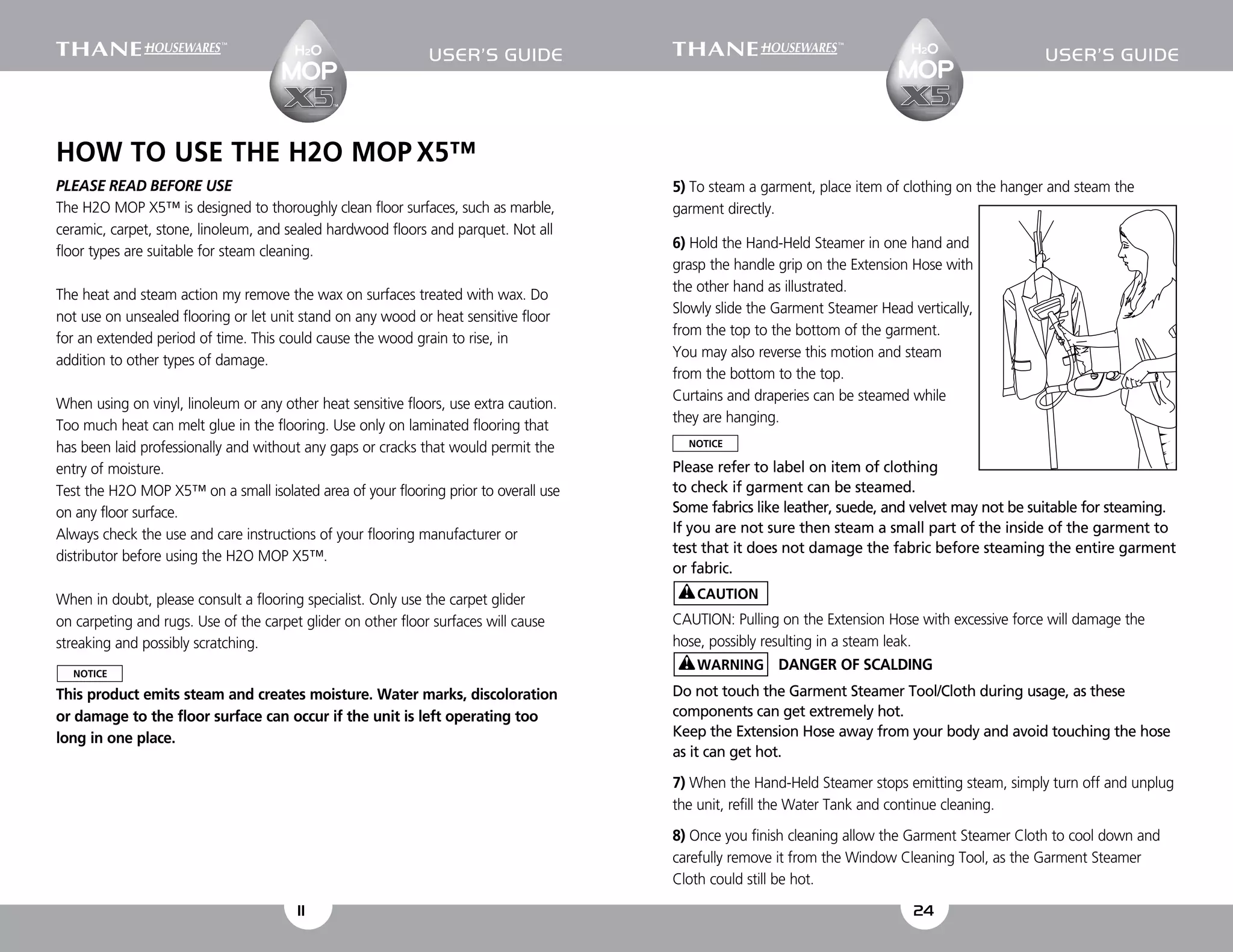 H2O Mop X5 User Guide / English | PDF