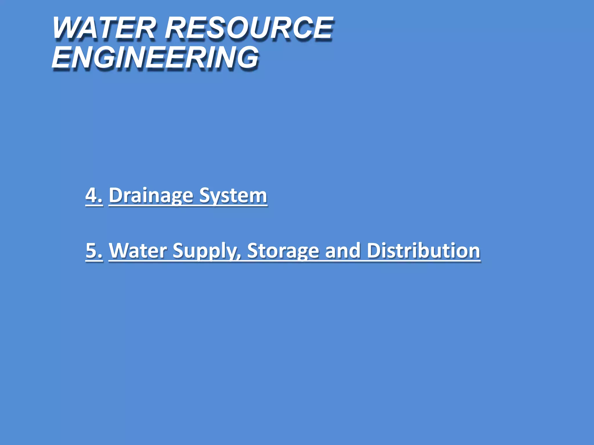 Water Resource Engineering - reporting | PPTX