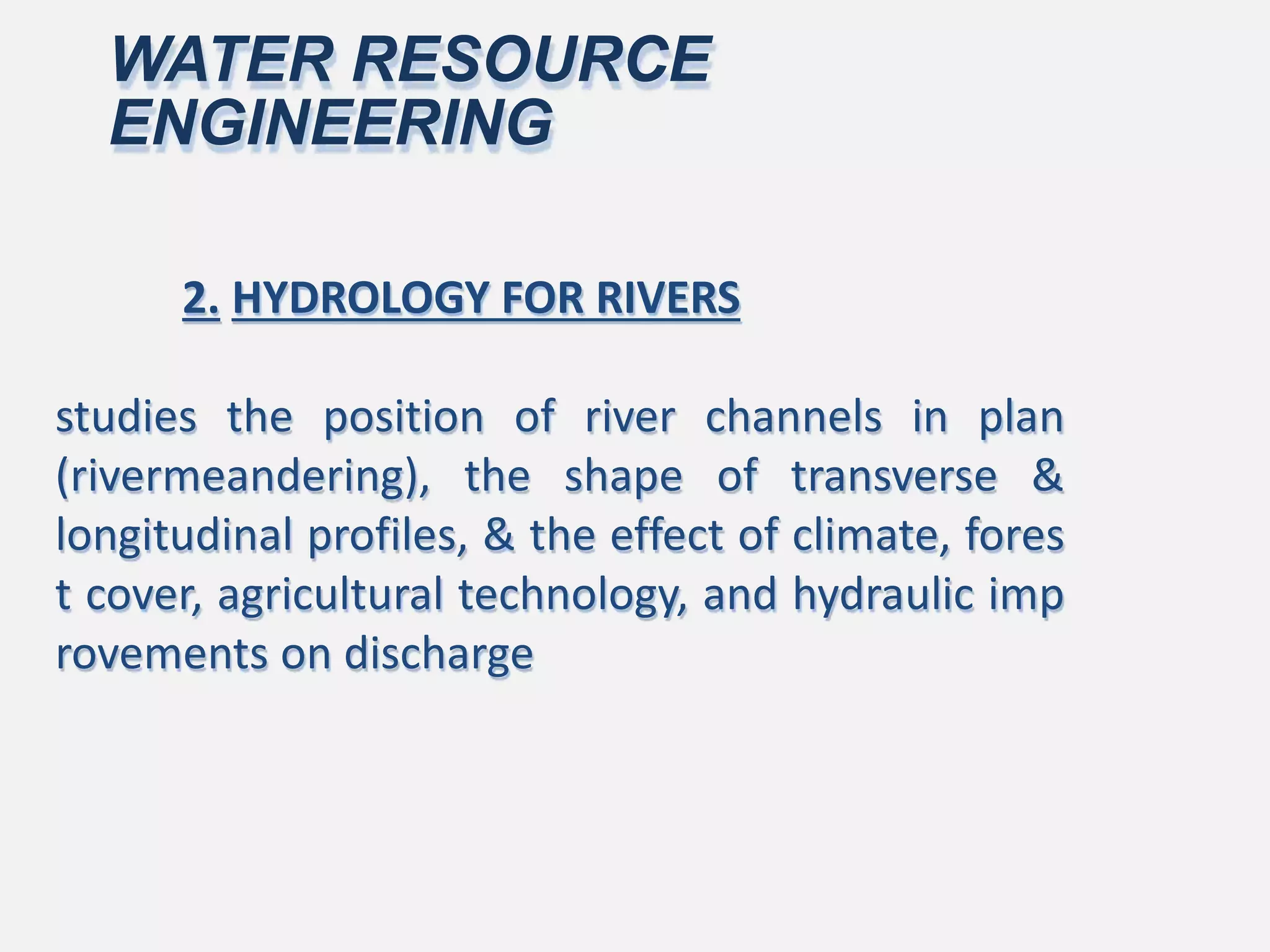Water Resource Engineering - reporting | PPTX