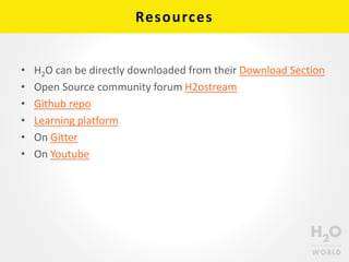 Machine Learning in H2O | PPTX