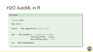 Erin LeDell, H2O.ai - Scalable Automatic Machine Learning - H2O World San Francisco | PDF