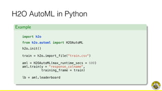 Erin LeDell, H2O.ai - Scalable Automatic Machine Learning - H2O World San Francisco | PPT