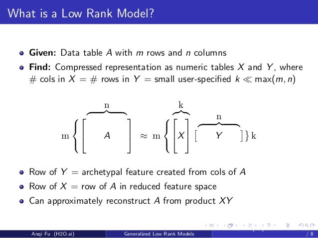 Generalized Low Rank Models