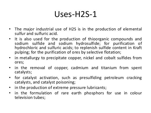 H2S------OVERVIEW
