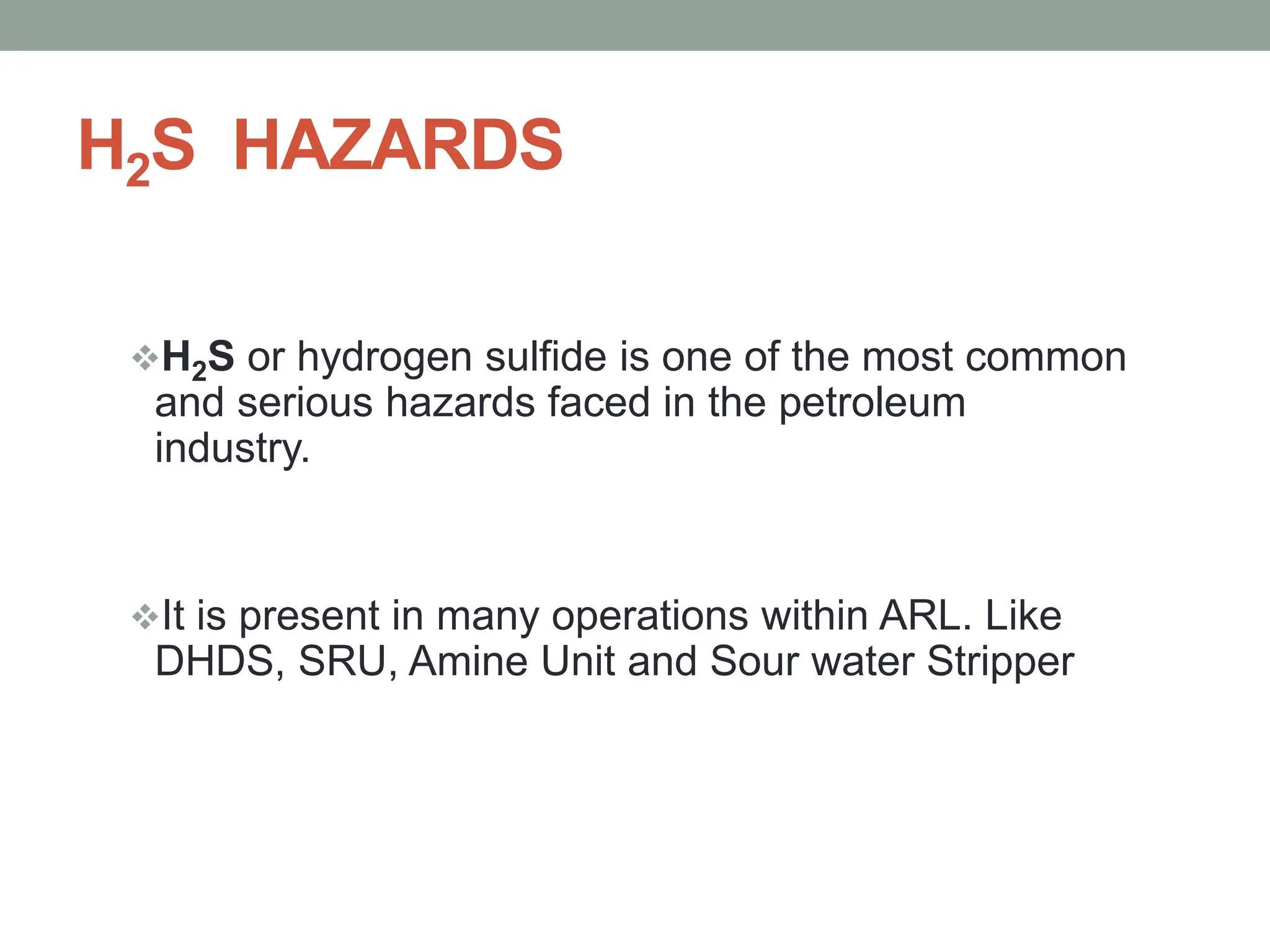 H2S HAZARDS and CONTROLS IN INDUSTRY.ppt