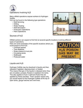 H2 s in the oilfield eng | PDF