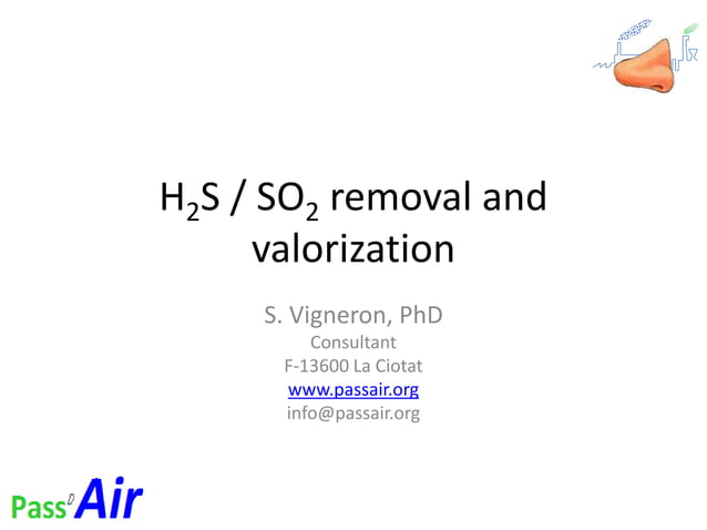 H2 S and SO2 removal and possible valorization | PPTX | Chemistry | Science