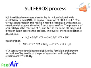 H2 S and SO2 removal and possible valorization | PPTX