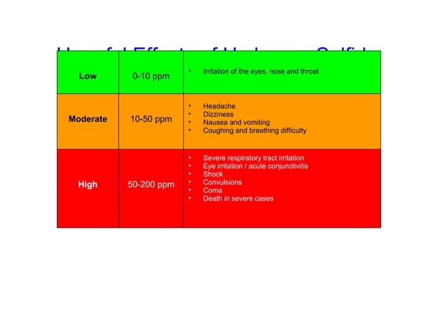 H2S Safety Reminders | PPT | Lung and Respiratory Health | Diseases and ...