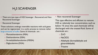 H2S management including scavengers | PDF