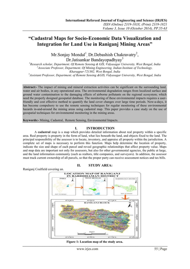 “Cadastral Maps for Socio-Economic Data Visualization and Integration ...