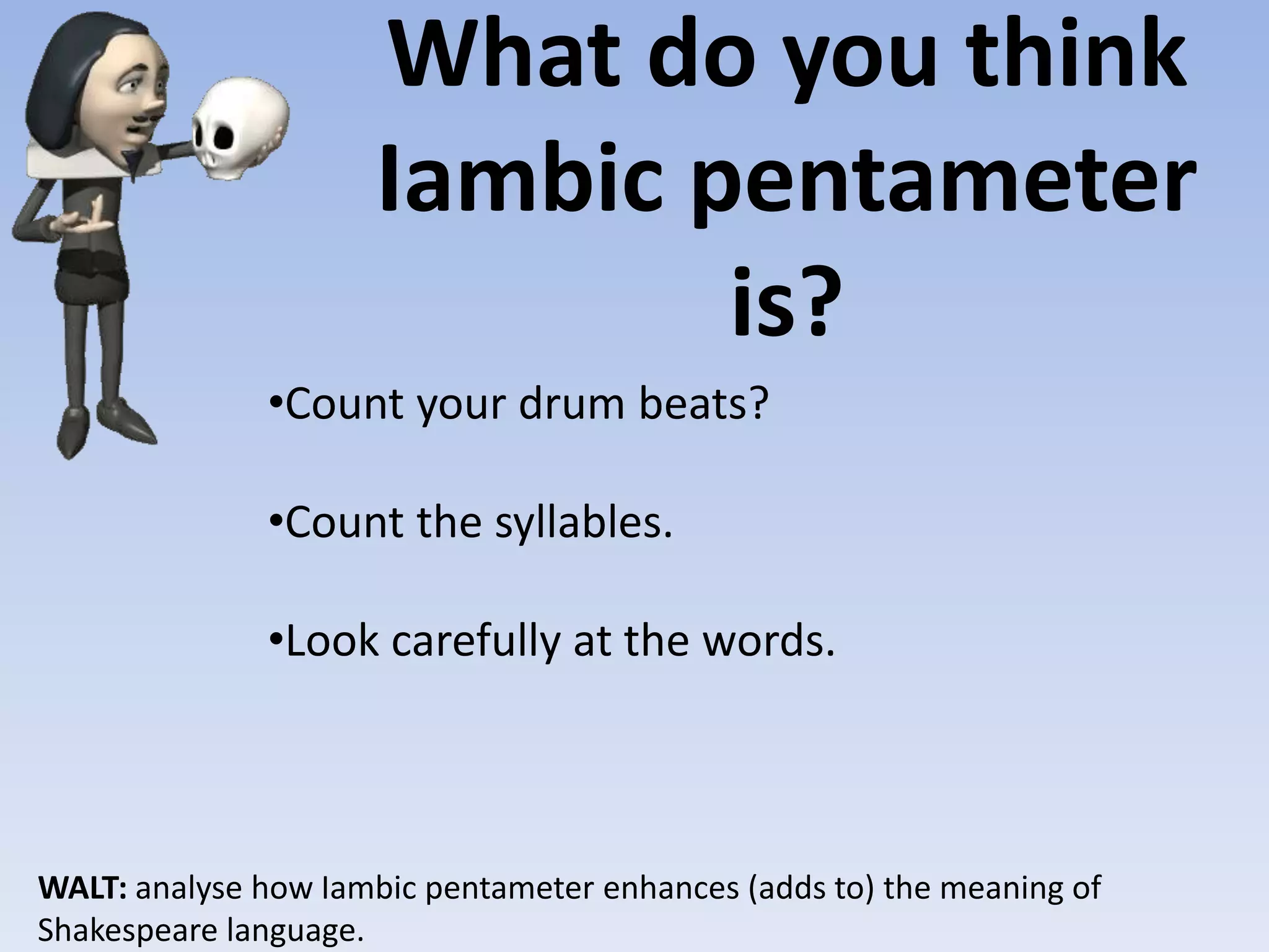Iambic pentameter- Othello | PPTX