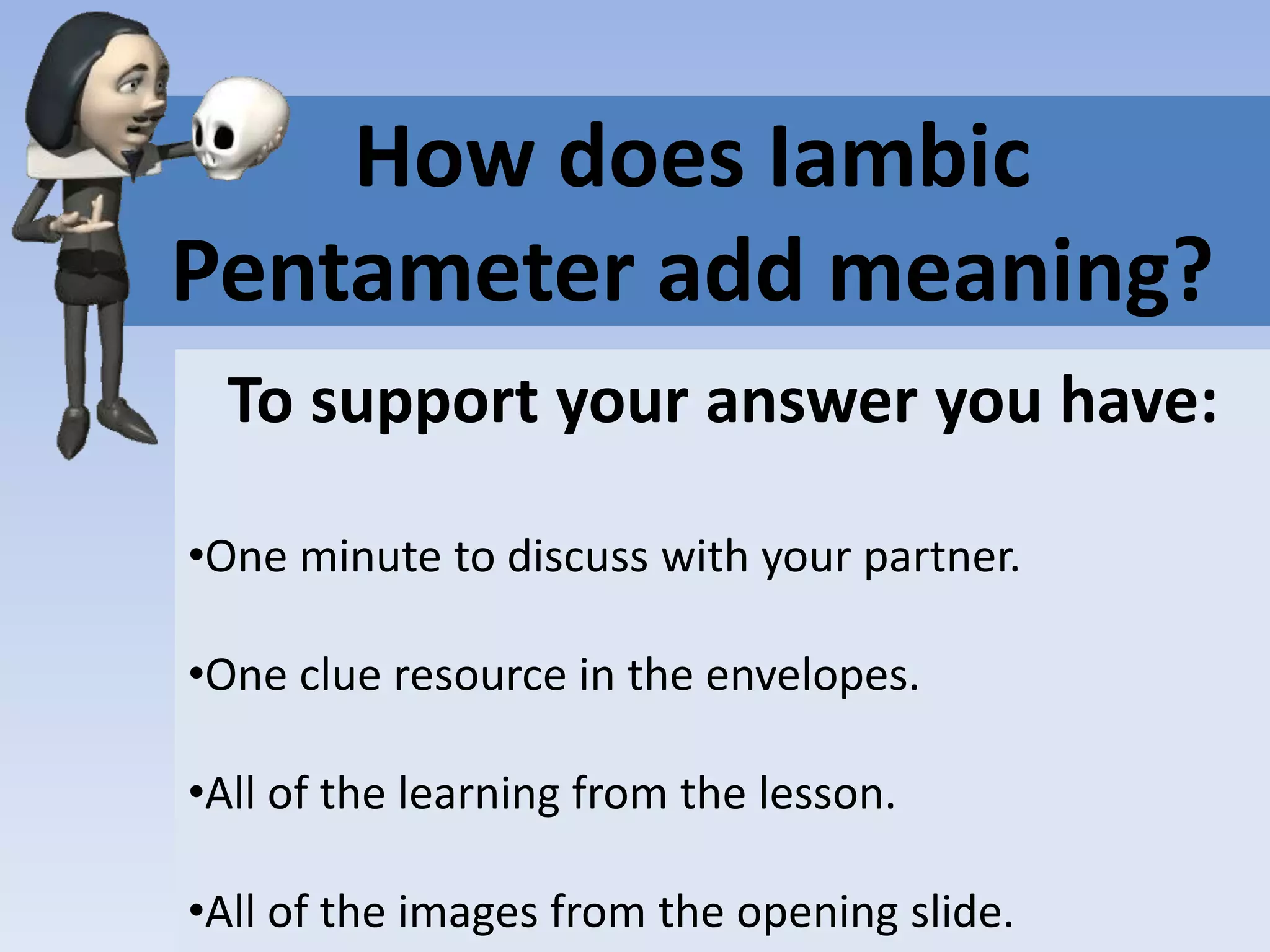 Iambic pentameter- Othello | PPTX