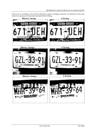 Identification system of characters in vehicular plates | PDF | Photo ...