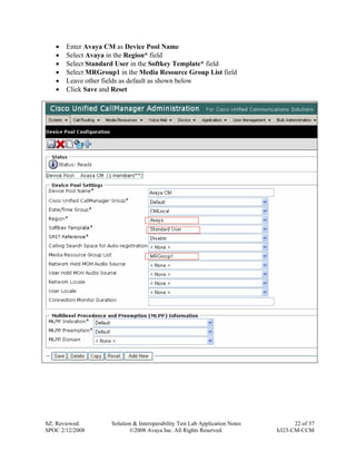 Avaya Cisco Trunking | PDF