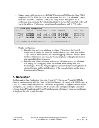 Avaya Cisco Trunking | PDF