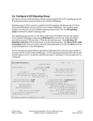 Avaya Cisco Trunking | PDF