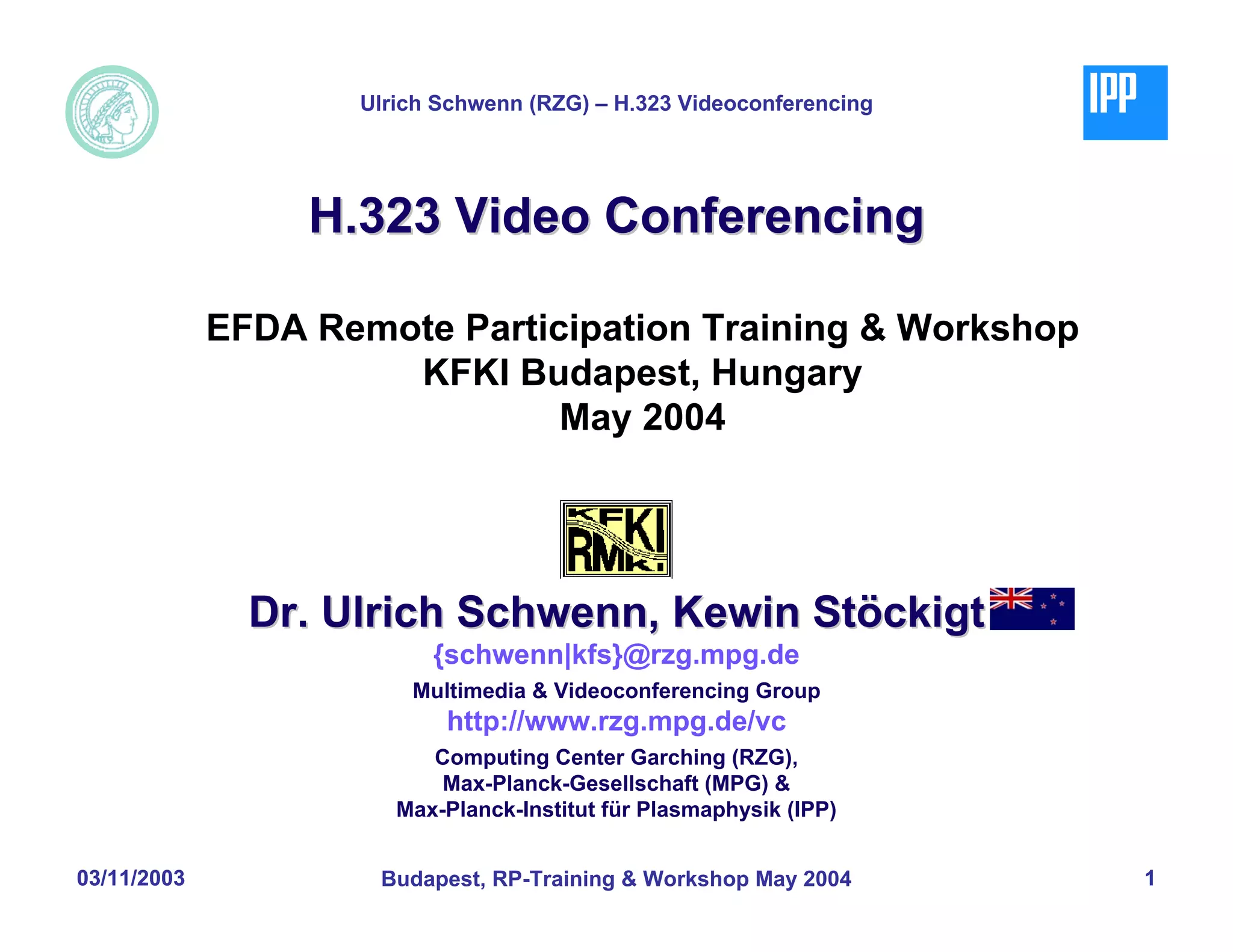 H.323 Video Conferencing H.323 Video Conferencing | PDF