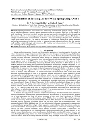 Determination of Buckling Loads of Wave Spring Using ANSYS | PDF