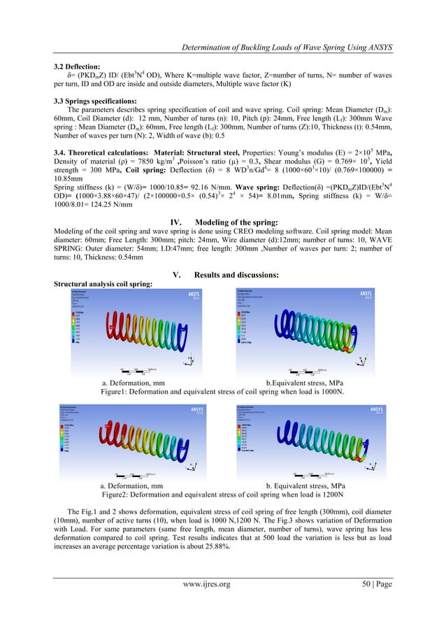 Determination of Buckling Loads of Wave Spring Using ANSYS | PDF