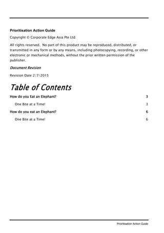 Prioritisation action guide session handout | PDF