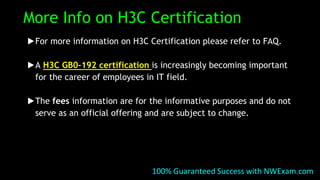 H3C GB0-192 Certification: A Comprehensive Study Plan | PDF